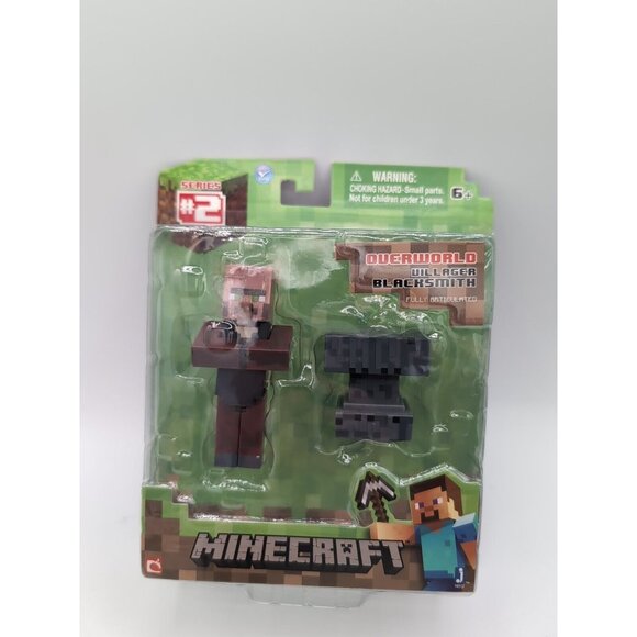 MOJANG | Toys | Minecraft Series 2 Overworld Villager Blacksmith Figure ...